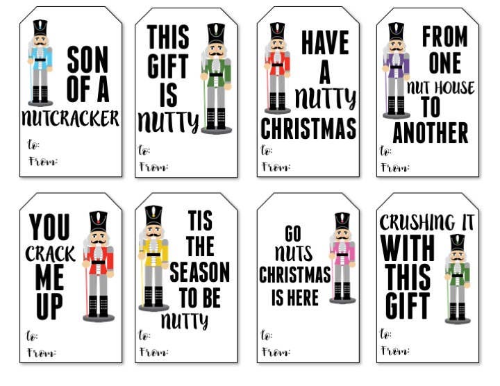 Nutcracker Christmas Gift Tags Printable Christmas Gift Tags | Etsy