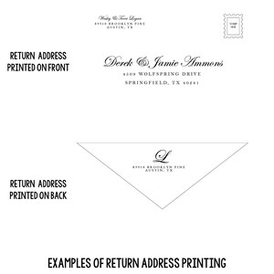 A7 Envelope Address Printing Service: Return & Recipient Addressing - Etsy