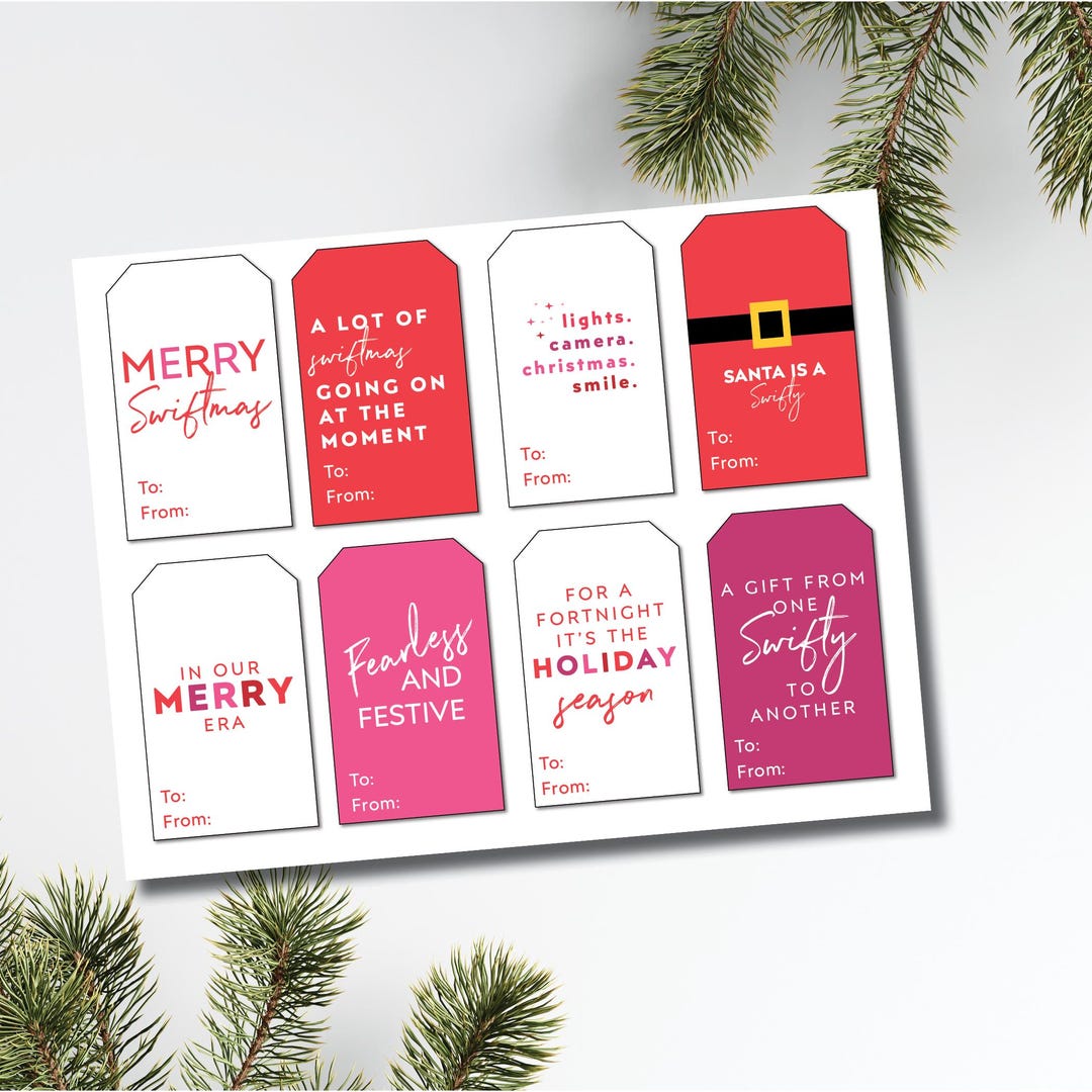 Instant Download Christmas Era Gift Tags, Printable Christmas Gift Tags ...
