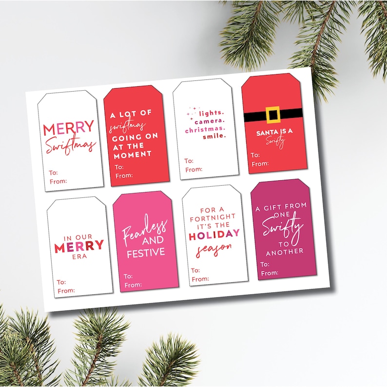 Instant Download Christmas Era Gift Tags, Printable Christmas Gift Tags ...