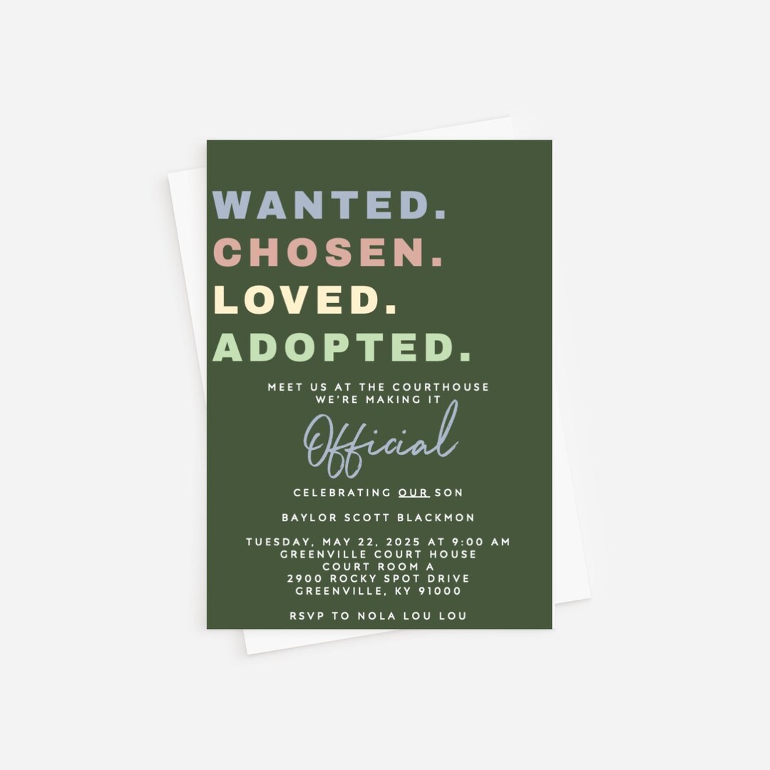 Offical Gotcha Day Invitation, Adoption Day Invitation, Gotcha Day ...