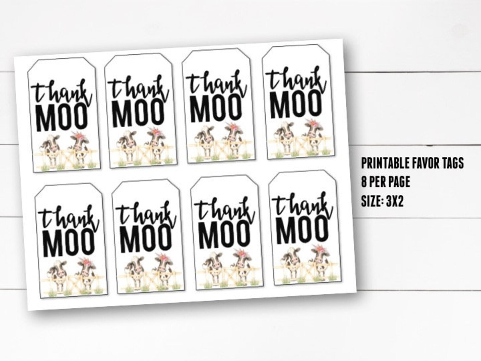 Have You Heard the Moos Favor Tags Cow Birthday Party Favor - Etsy