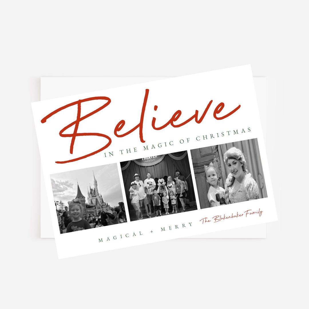 Magical and Merry Christmas Card, Christmas Photo Card, Holiday Photo ...