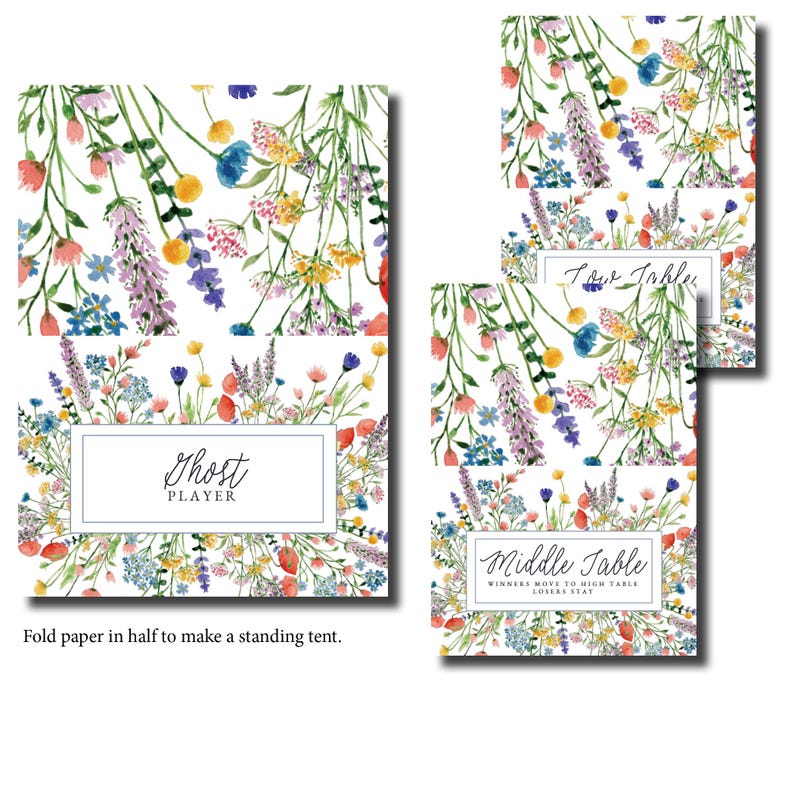 Tarjetas de puntuación de Bunco Floral: Set imprimible de primavera ...