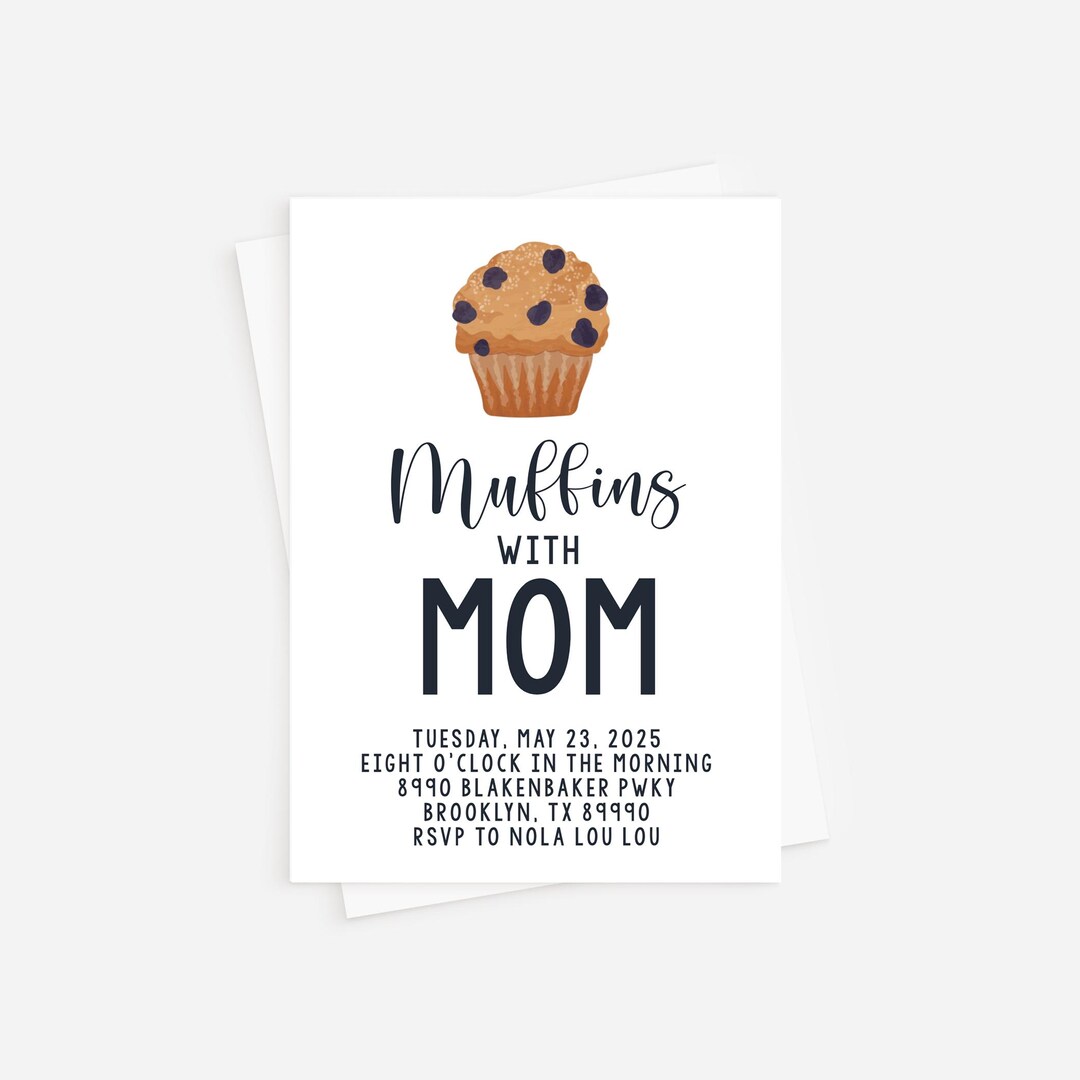 Muffins With Mom Invitation: Mother's Day School Flyer (INSTANT ...