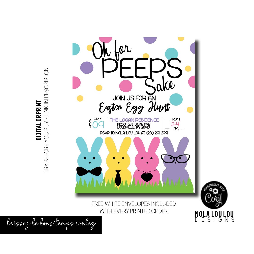 Easter Birthday Invitation, Easter Birthday Party Invitation, Easter ...