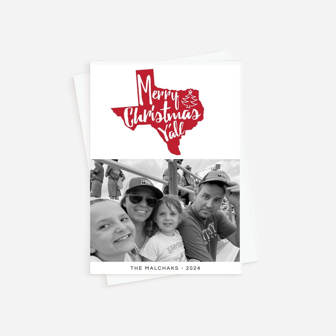 Family Photo Christmas Card, Holiday Photo Card, Howdy Holidays Photo ...