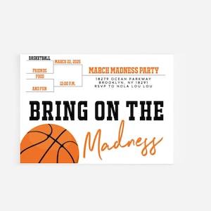 March Madness Basketball Party Invitation (digital or Professionally ...