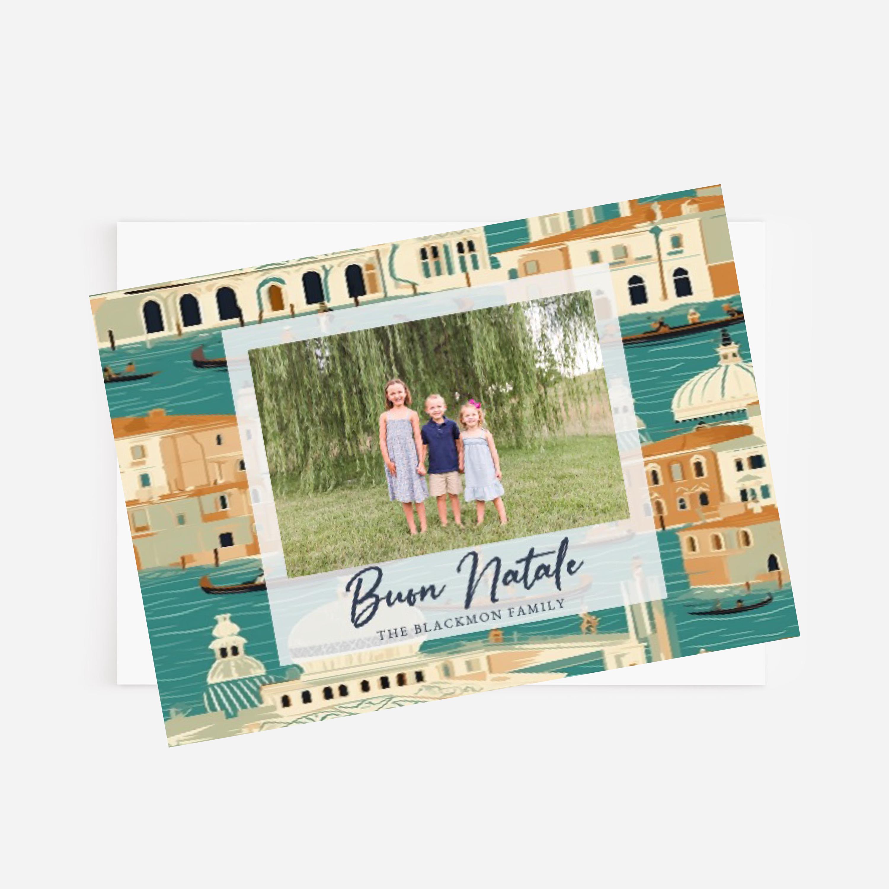 Italian Holiday Photo Card: Buon Natale Christmas Vacation, Matching ...