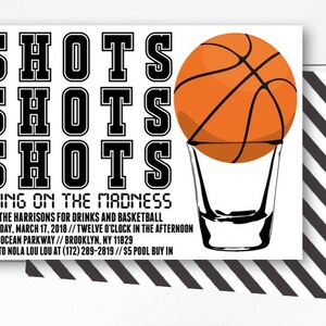 March Madness Invitation Basketball Theme Party March - Etsy