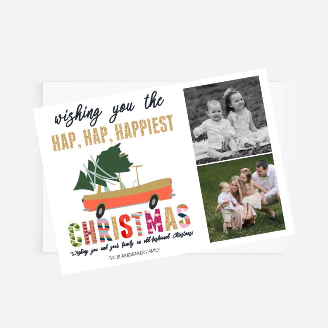 Family Photo Christmas Card, Holiday Photo Card, Holiday Vacation Cards ...