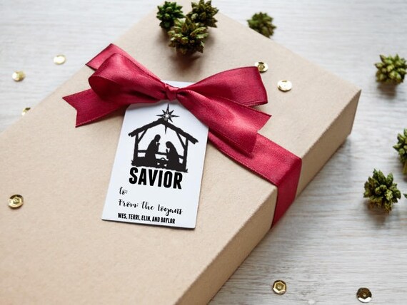 Christmas Nativity Gift Tags Printed Christmas Gift Tags | Etsy