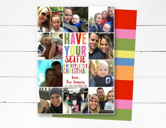 Have Your Selfie A Merry Christmas Card Selfie Christmas Etsy