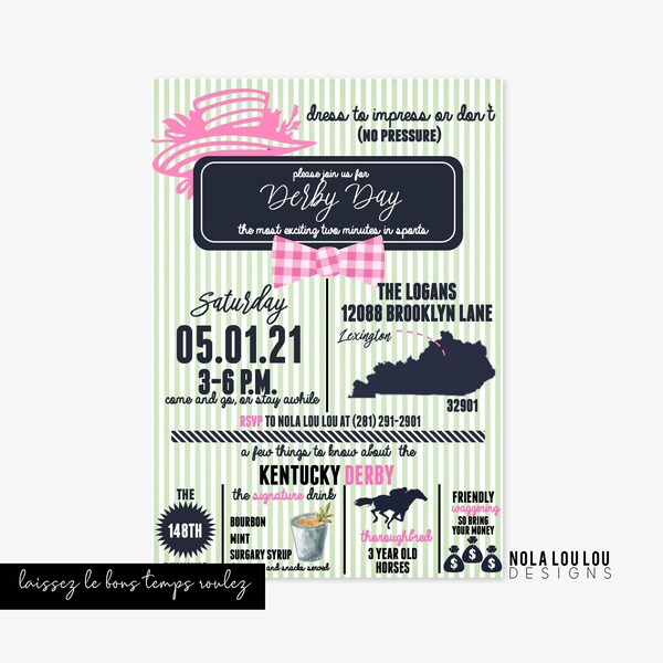 Derby Day Invitations - Etsy