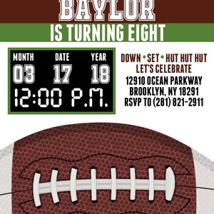 It's Game Time Birthday Invitation, Football Party Invite, Sports ...