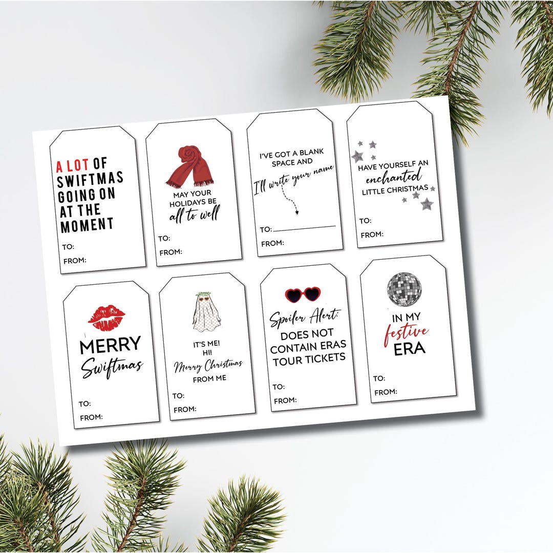 Instant Download Christmas Era Gift Tags, Printable Christmas Gift Tags ...