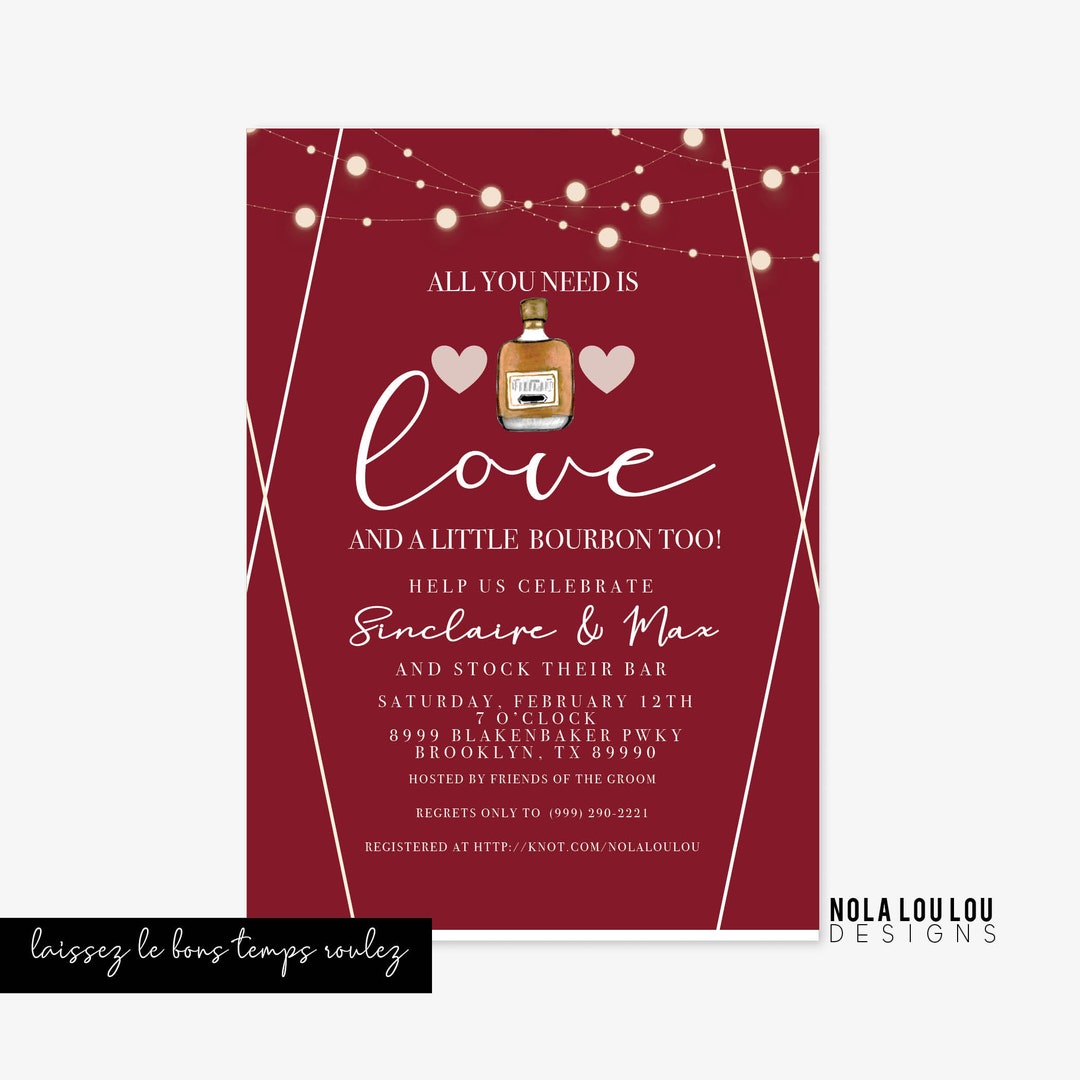 Stock the Bar Invitation Couple Bridal Shower Invitation Bar Invitation ...