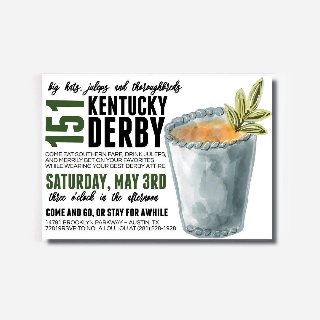 Corjl Kentucky Derby Theme Invitation, Derby Day Invitation, Run for ...