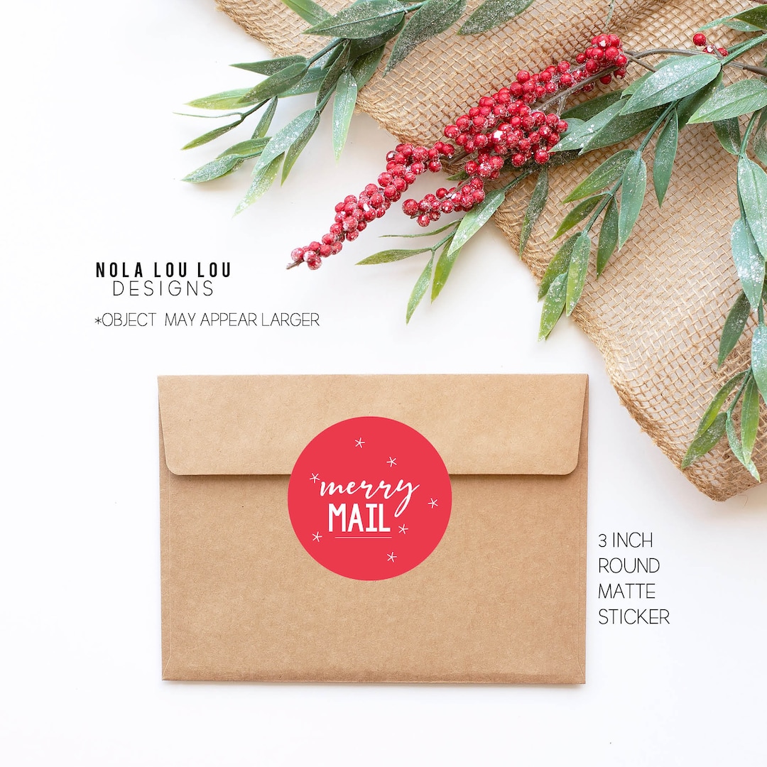 Envelope Sticker, Christmas Envelope Sticker, Address Sticker, Envelope ...
