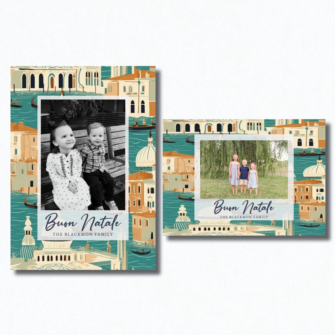 Italian Holiday Photo Card: Buon Natale Christmas Vacation, Matching ...