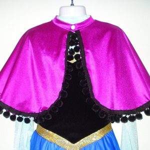 ALL SIZES Princess Anna Inspired Cape Cloak Frozen Pink Cape - Etsy