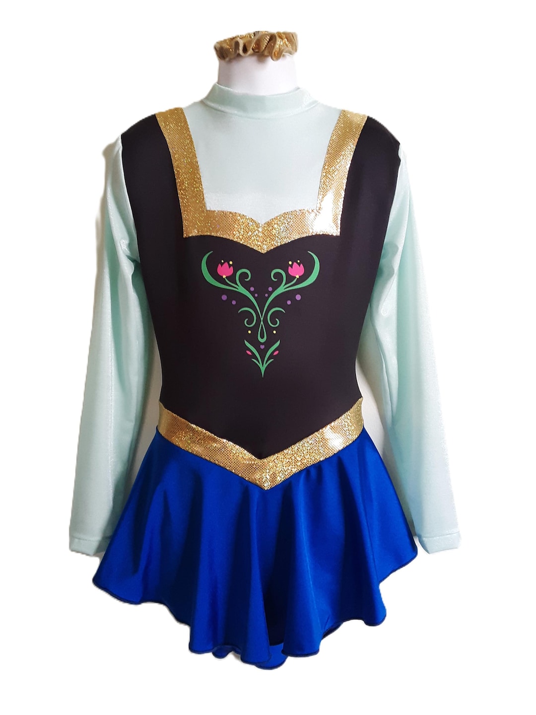 GIRLS LARGE, Princess Anna, Figure Skating Dress, Iconic Motif, Frozen ...