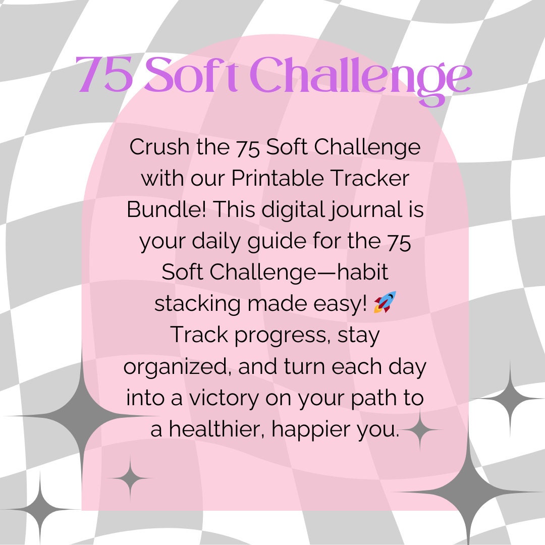 75 Soft Challenge Printable Workout Plan 75 Soft Tracker 75 Day ...