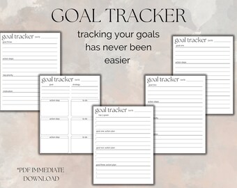 Monthly Daily Goal Tracker Printable Daily Habits Tracker Which Helps ...