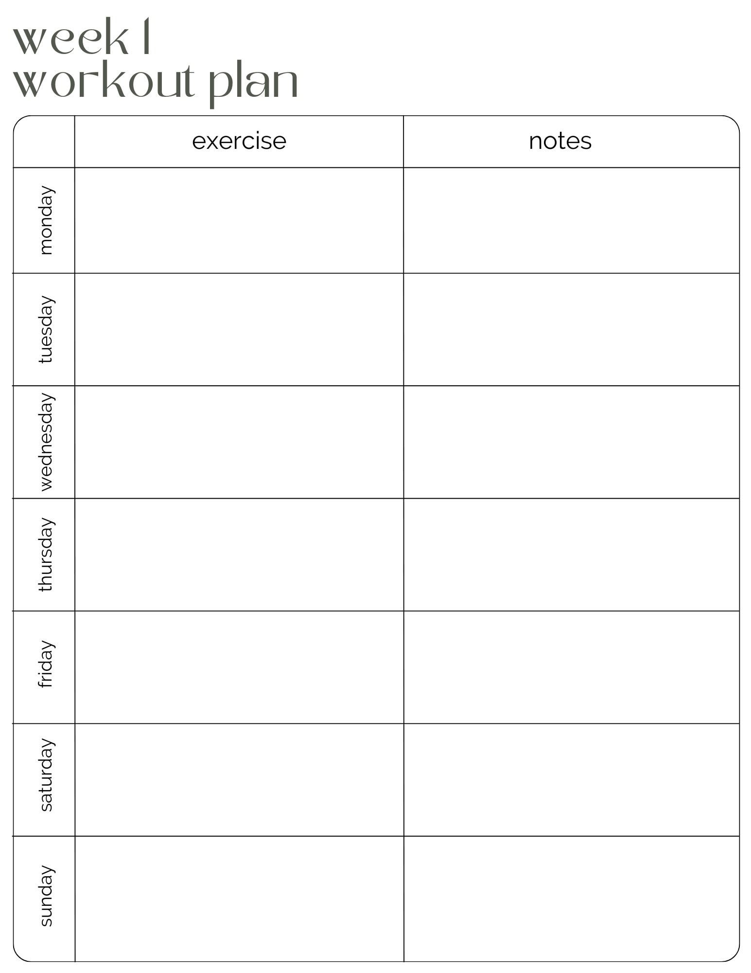75 Hard Challenge Printable 75 Day Hard Challenge Template Workout Plan ...