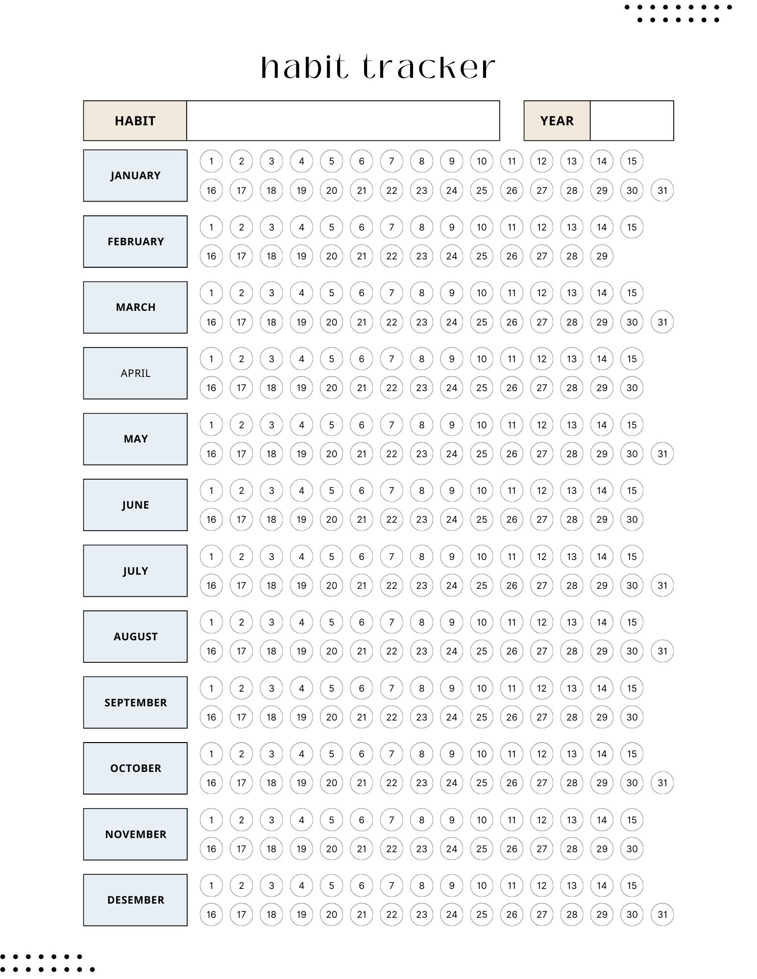 Habit Tracker, Habits, Creating Habits, Habit Tracker Bundle, Goal ...