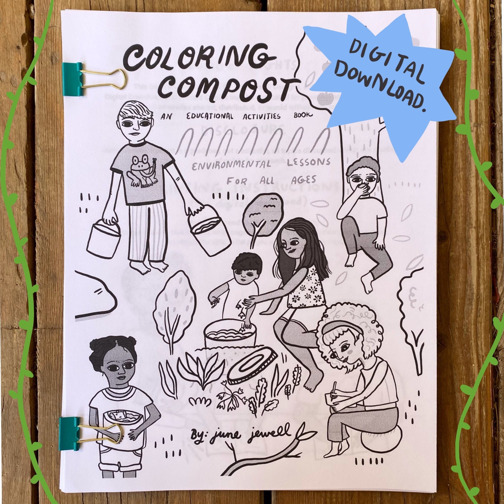 Coloring Compost Activity Book by June Jewell Digital Download - Etsy