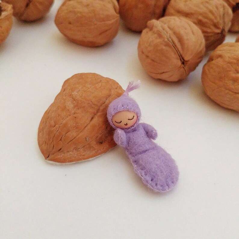 Tiny Baby in a Walnut Shell Made to Order in Custom Colors | Etsy