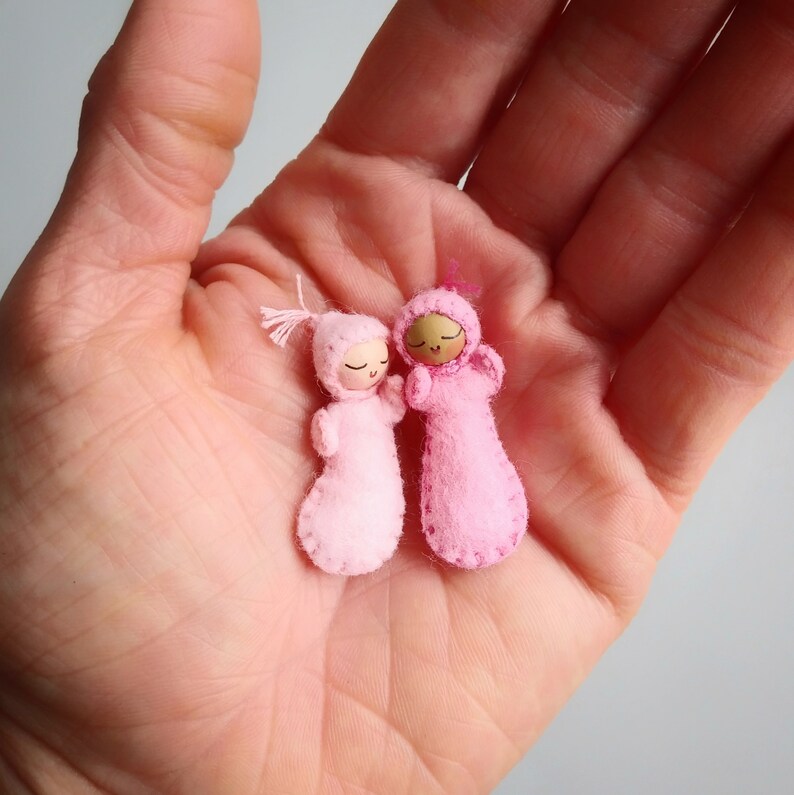 Tiny Baby in a Walnut Shell Made to Order in Custom Colors - Etsy