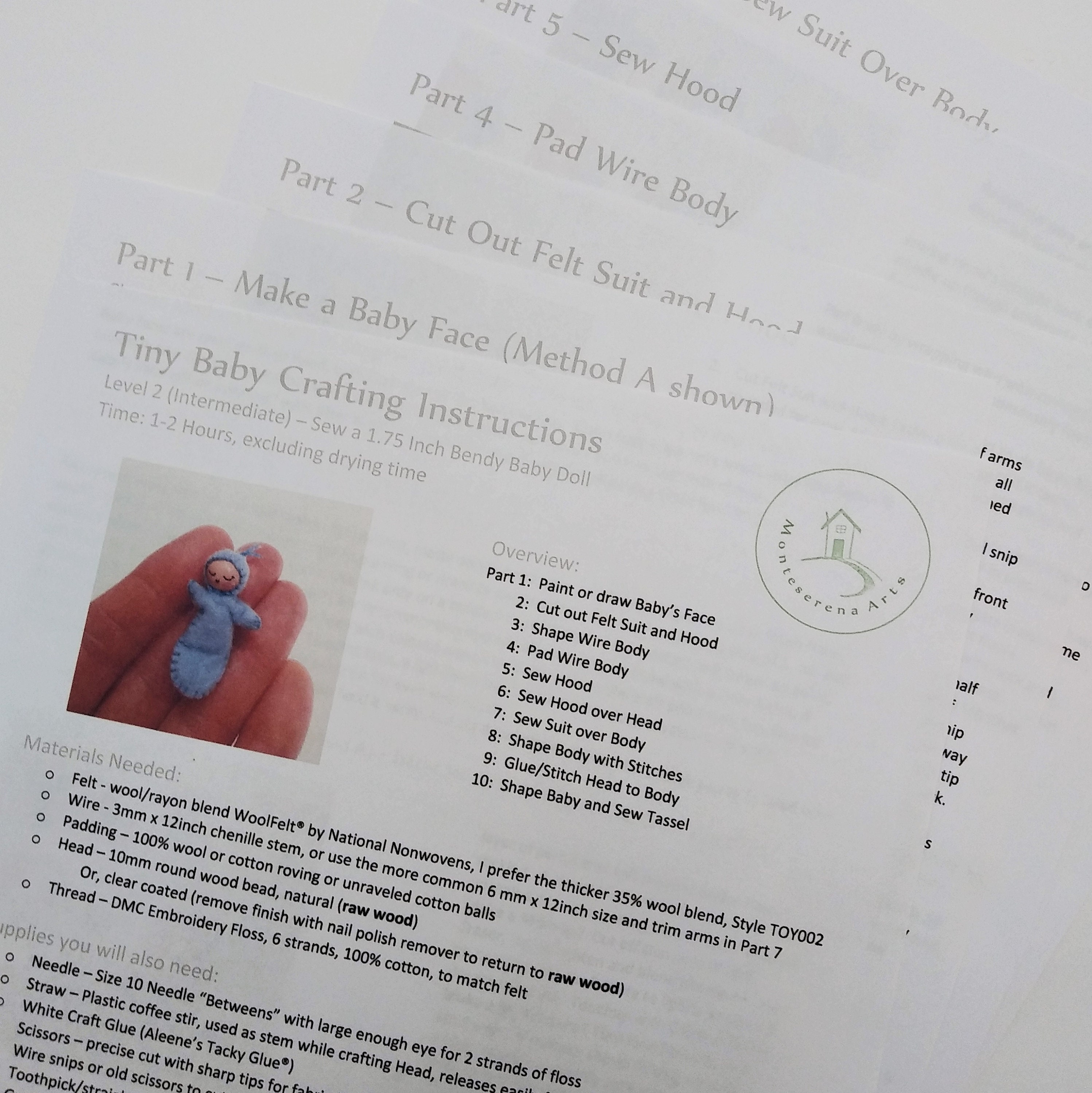 Tutorials Instructions to Make an Handsewn Tiny Bendy Baby Less Than 2 ...