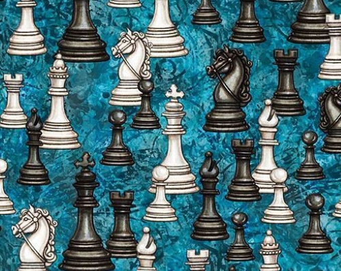 Chess Pieces, Checkmate, Quilting Treasures DIGITAL Print Quilting ...