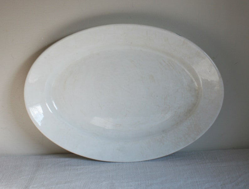 Antique Large Ironstone White Platter, Dish, Plate, Maddock, England ...
