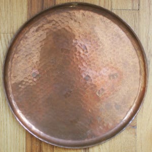 Vintage Eugen Zint Handarbeit 30 Solid Hammered Copper Tray, Serving ...