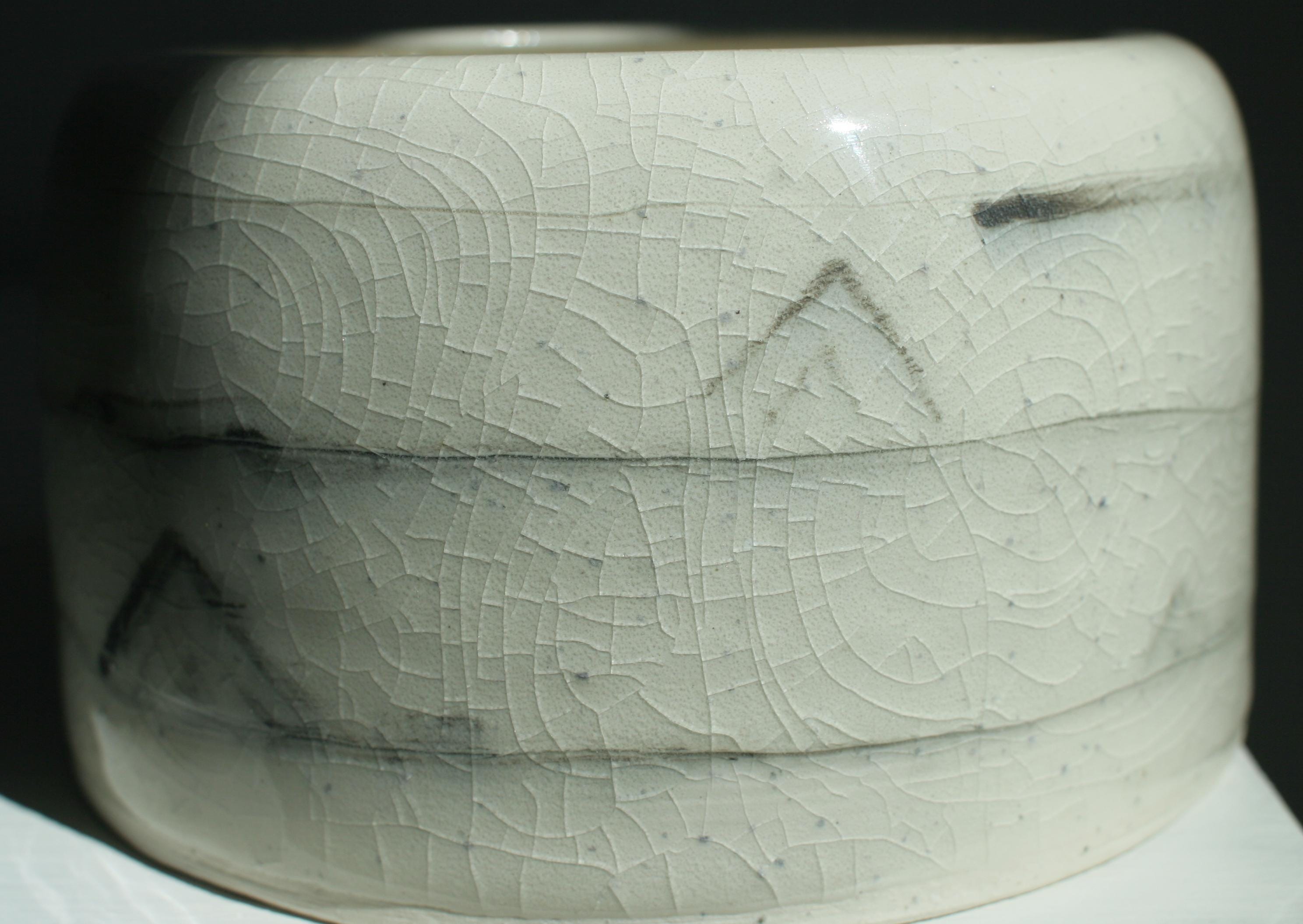 Handmade Ceramic Bowl: Mishima Pottery, Black & White Crackle Glaze - Etsy