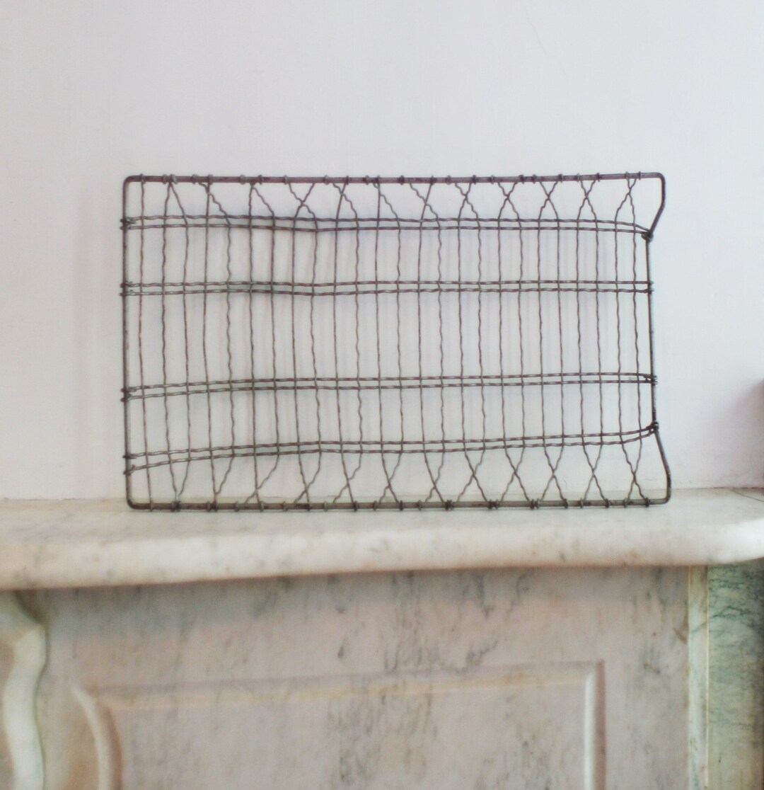 Vintage Wire Desk Paper Tray, Letter Holder, Organizer, Industrial ...