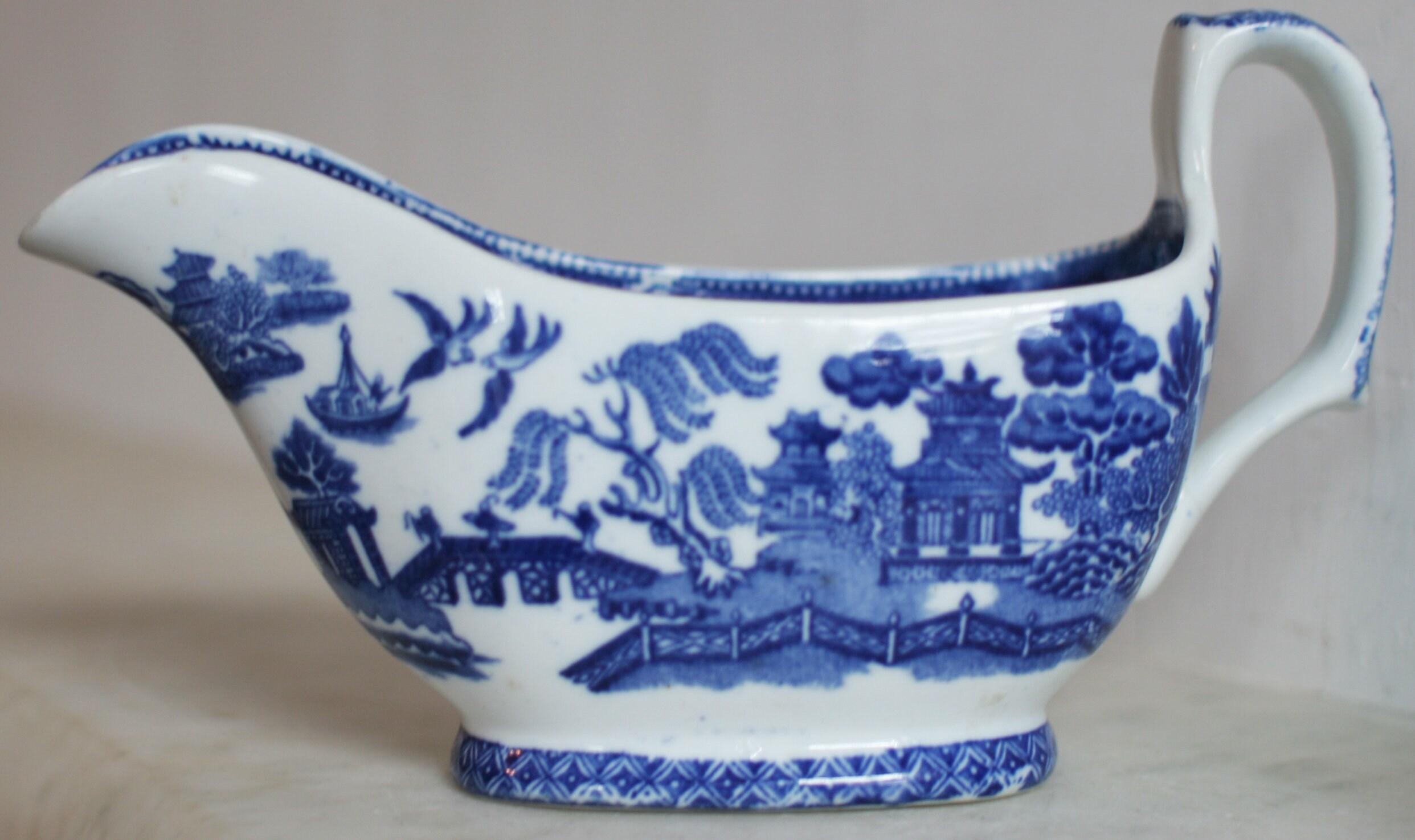 Vintage Willow Ware Gravy Boat Sauce Blue Transfer Flow - Etsy UK