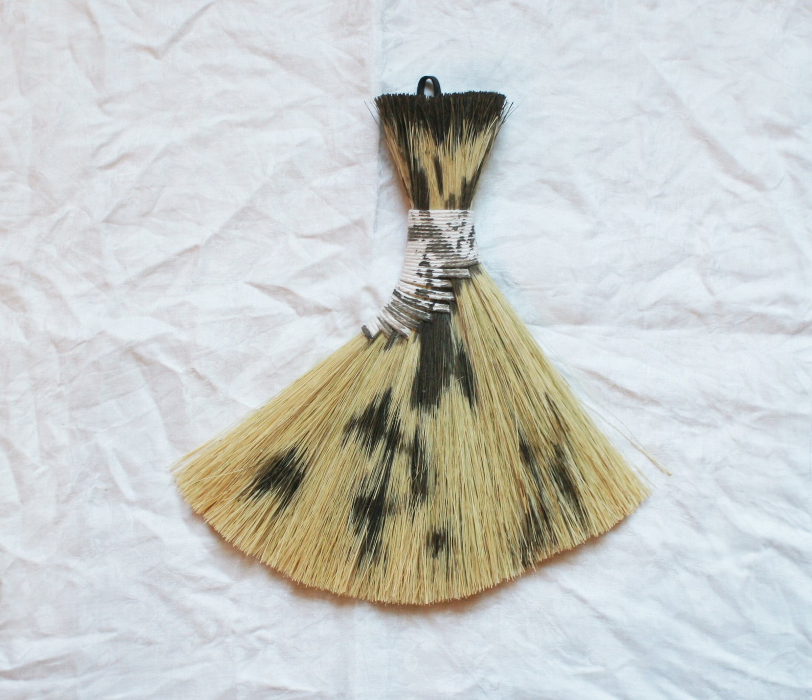 Handmade Tampico Wing Whisk Broom, Sculpture, Hand Brush With Leather ...
