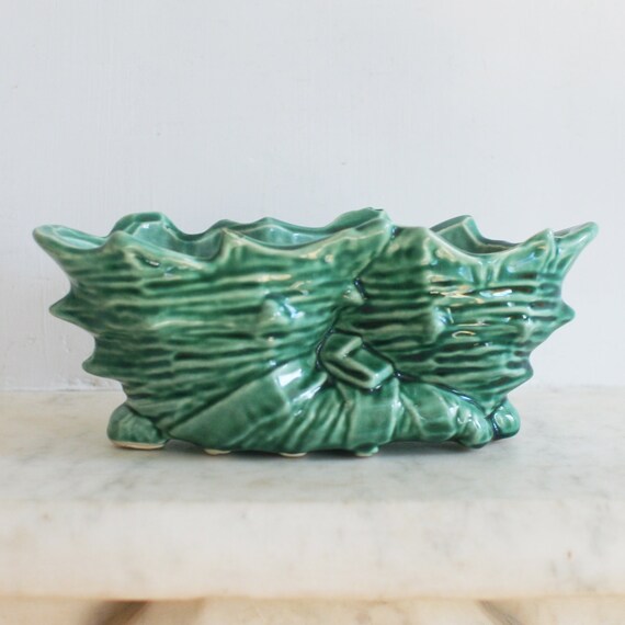 Vintage Mccoy Double Cornucopia Planter 1960s Green - Etsy
