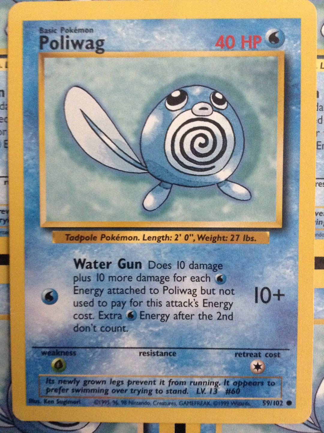 Poliwag Pokemon Trading Card - Etsy