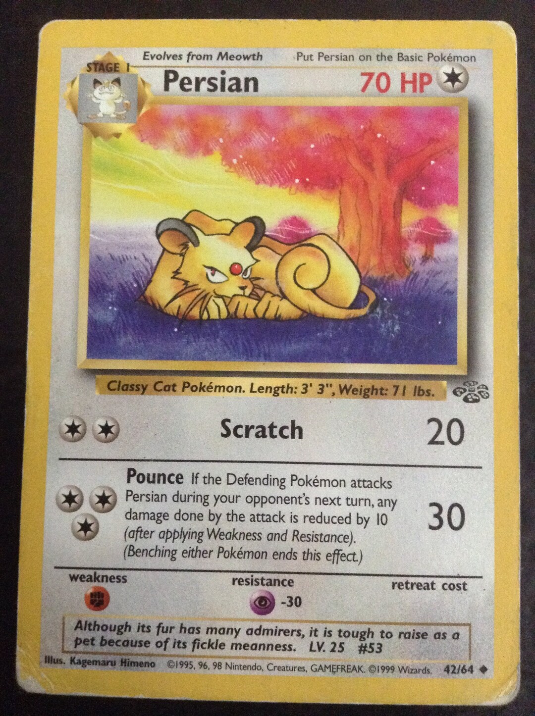 Persian Pokemon Trading Card - Etsy
