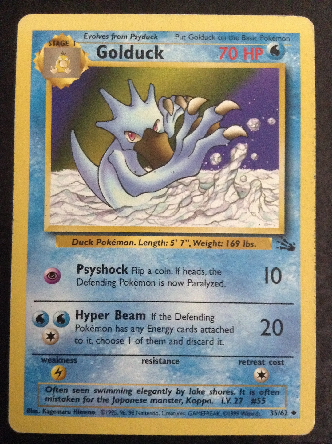 Golduck Pokemon Trading Card - Etsy