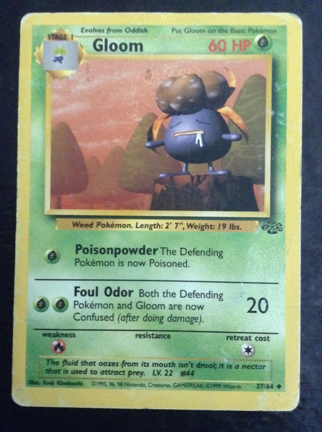Carta coleccionable de Pokémon Gloom - Etsy México