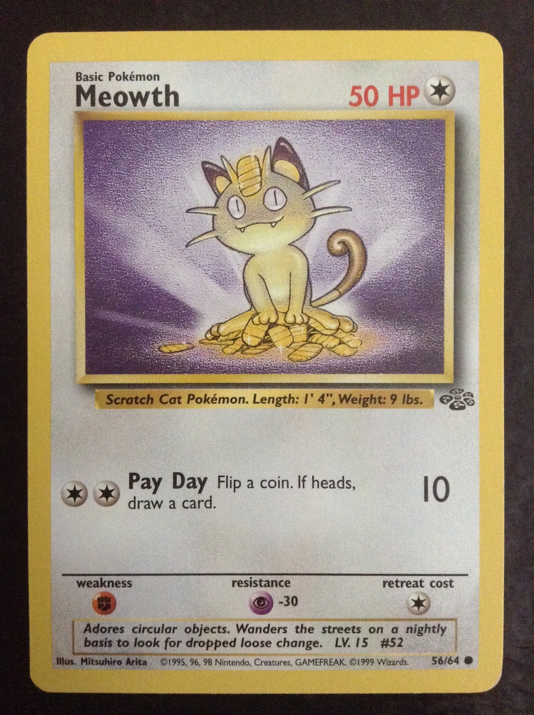 Meowth Pokemon Trading Card - Etsy
