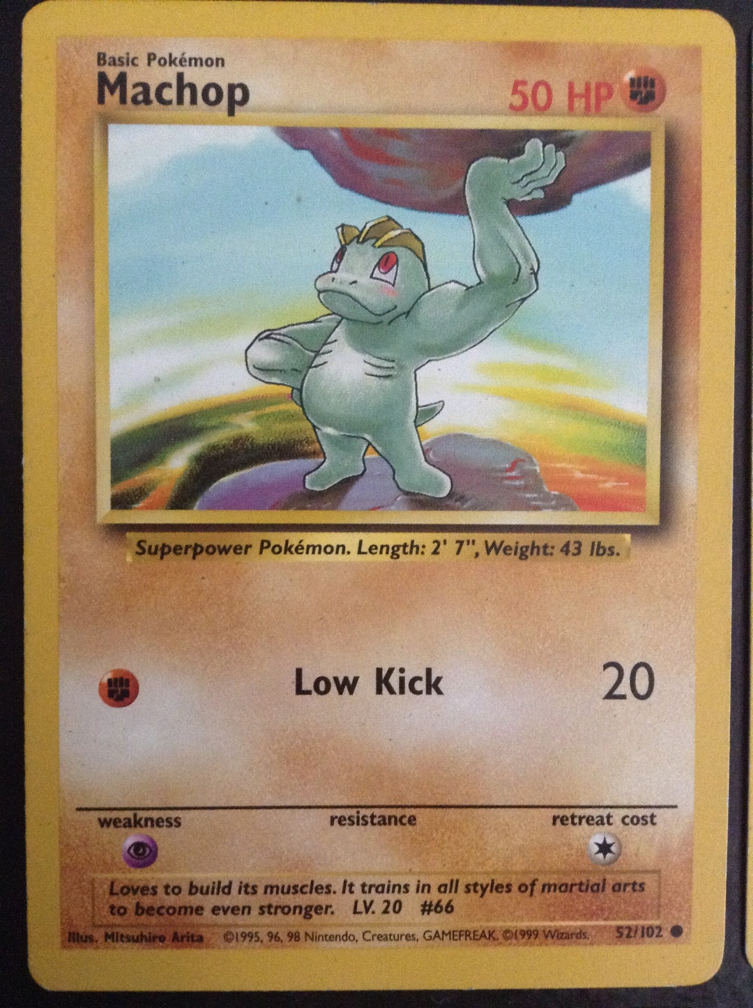 Machop Pokemon Trading Card - Etsy