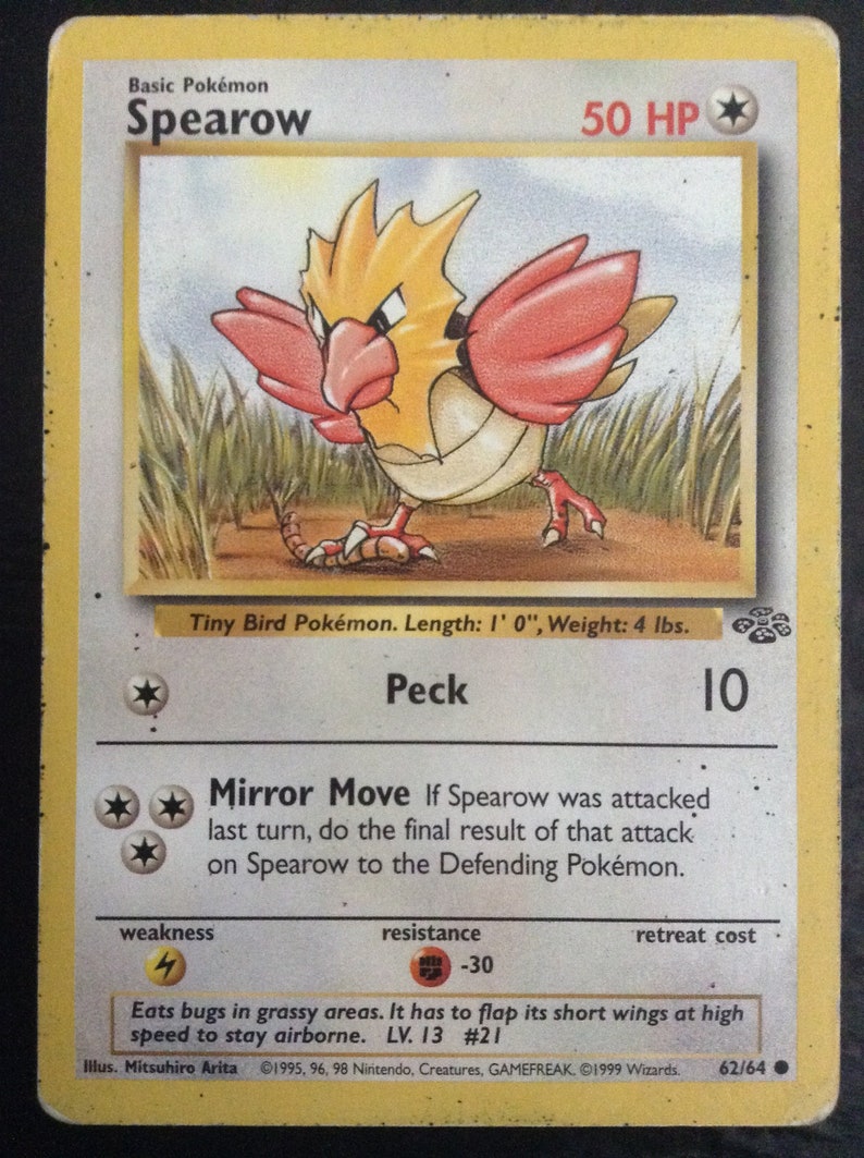 Spearow Pokemon Trading Card - Etsy