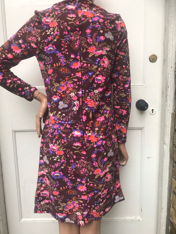 Sweet 60s mod dolly dress cute neon daisy print - Gem